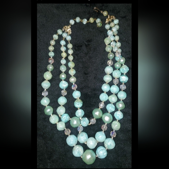 Jewelry | Vintage 3 Strand Bead Necklace | Poshmark
